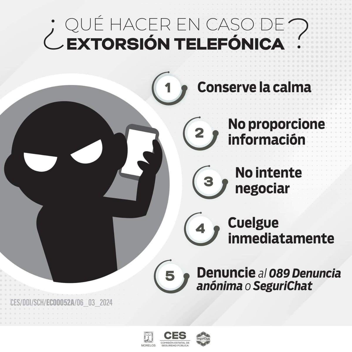 Las extorsiones telefónicas se pueden prevenir