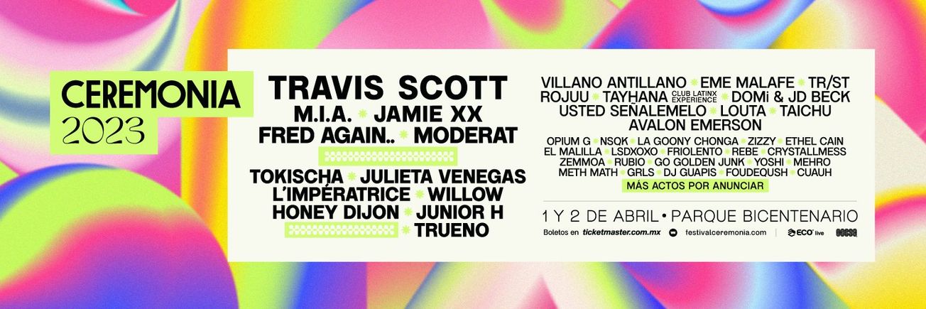 Revelan cartel del Festival Ceremonia 2023