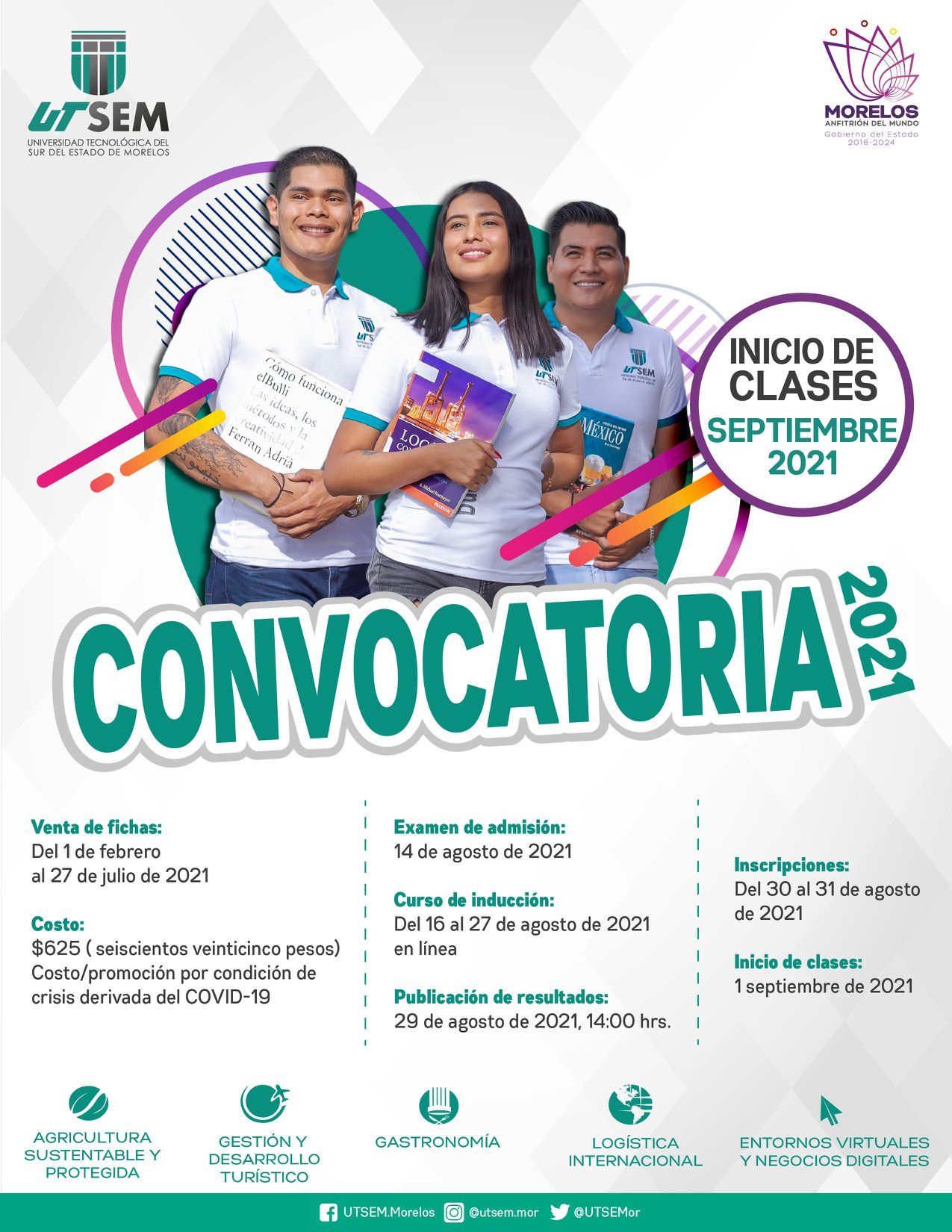 Lanza UTSEM convocatoria 2021 - 24 Morelos
